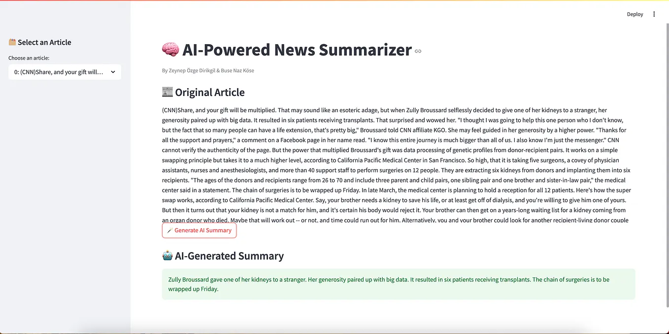 Building an AI-Powered News Summarizer | by Zeynep Ozge Dirikgil | Medium