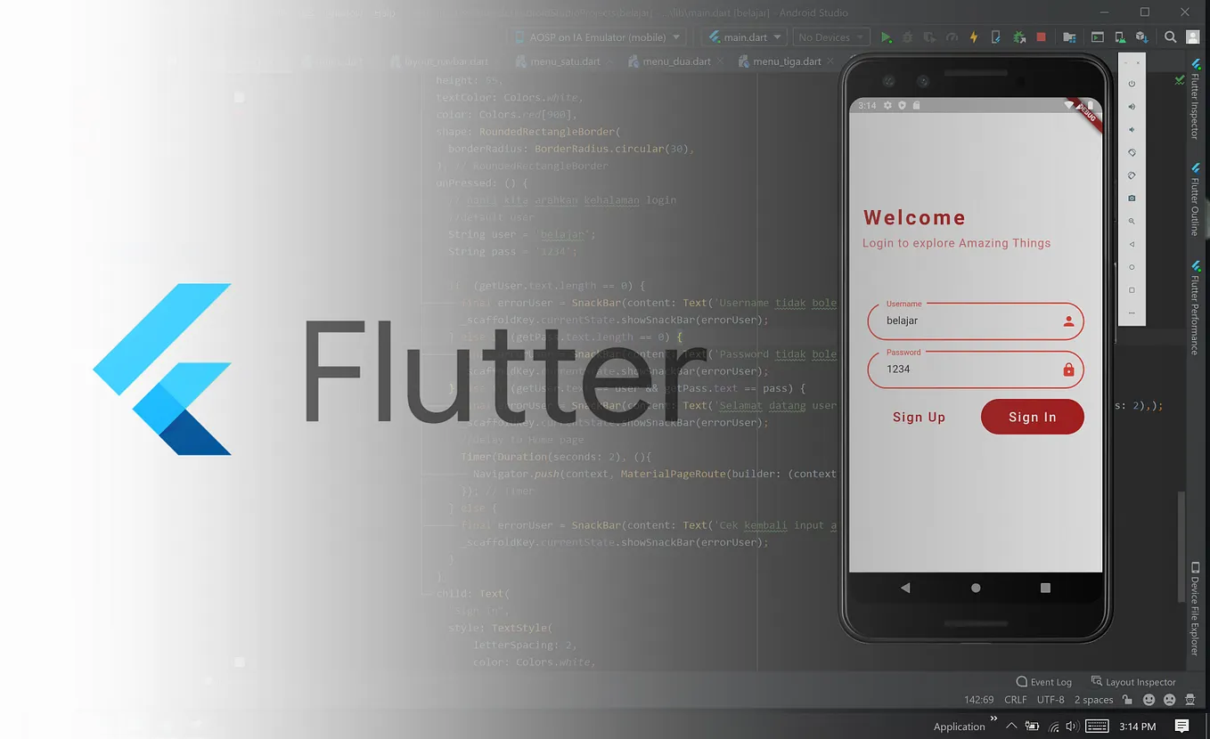 Flutter | Membuat bottom navigation bar | by Gedetikapermana | Medium