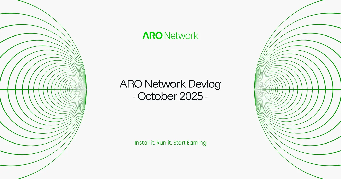 ARO Network Monthly Devlog. November 2025 | by ARO Network | ARO ...