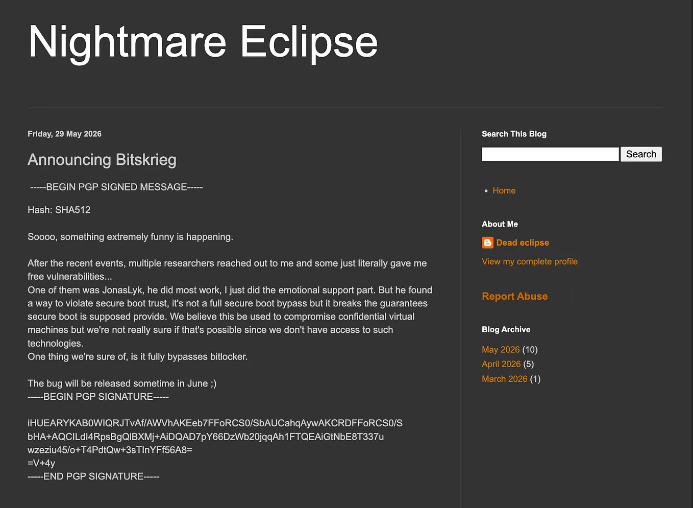 RoguePlanet: “Nightmare Eclipse” Unleashes New Defender Zero-Day on ...