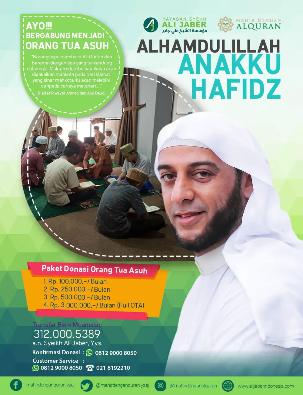WA/Telp 0812–9000–8050, Dana Donasi Anak Orang Tua Asuh atau Donasi Amal, Yayasan Syekh Ali ...