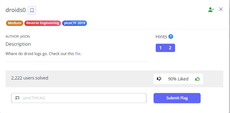 PicoCTF 2019 (Writeup) — droids2 (Android Reverse Engineering) | by Muhammad Alief | Medium