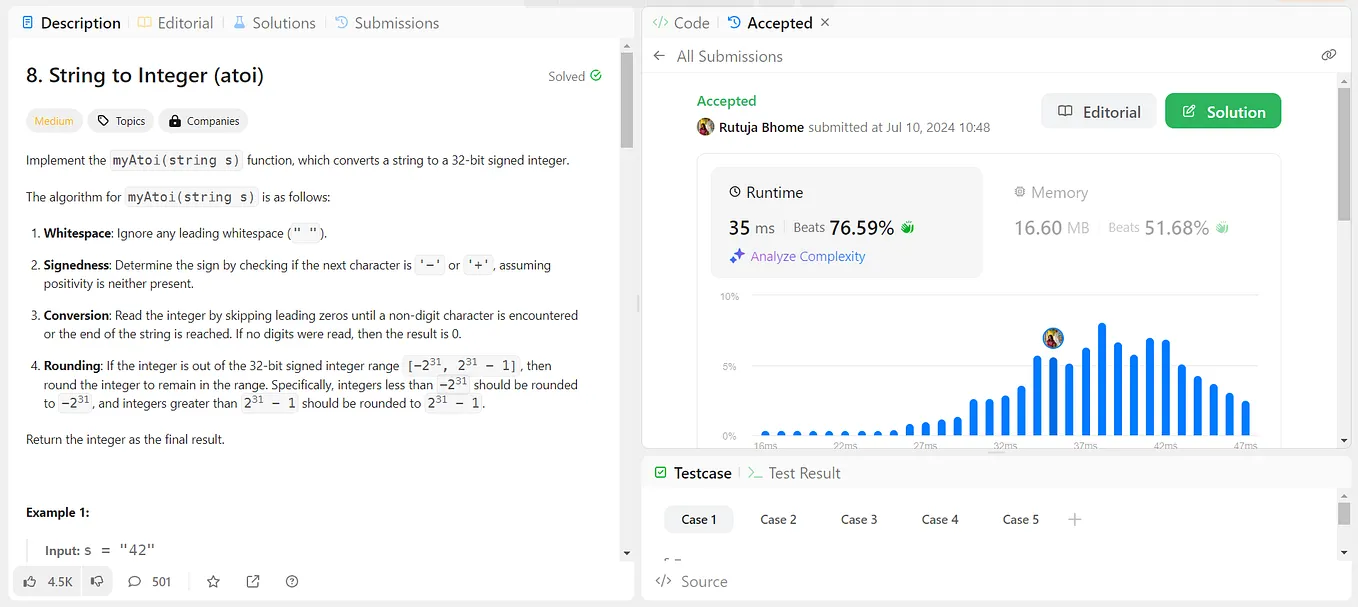 Leetcode 38: Count and Say. Solving Leetcode until I land a job! | by Rutuja Bhombe | Medium