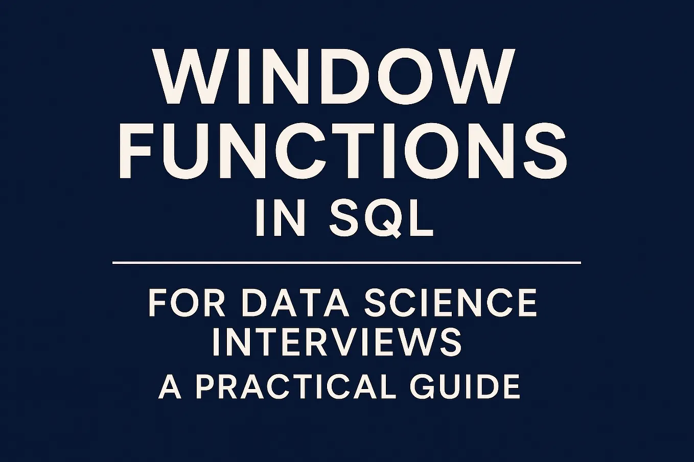 Analytical Functions in SQL: How Data Analysts Use Window Functions ...