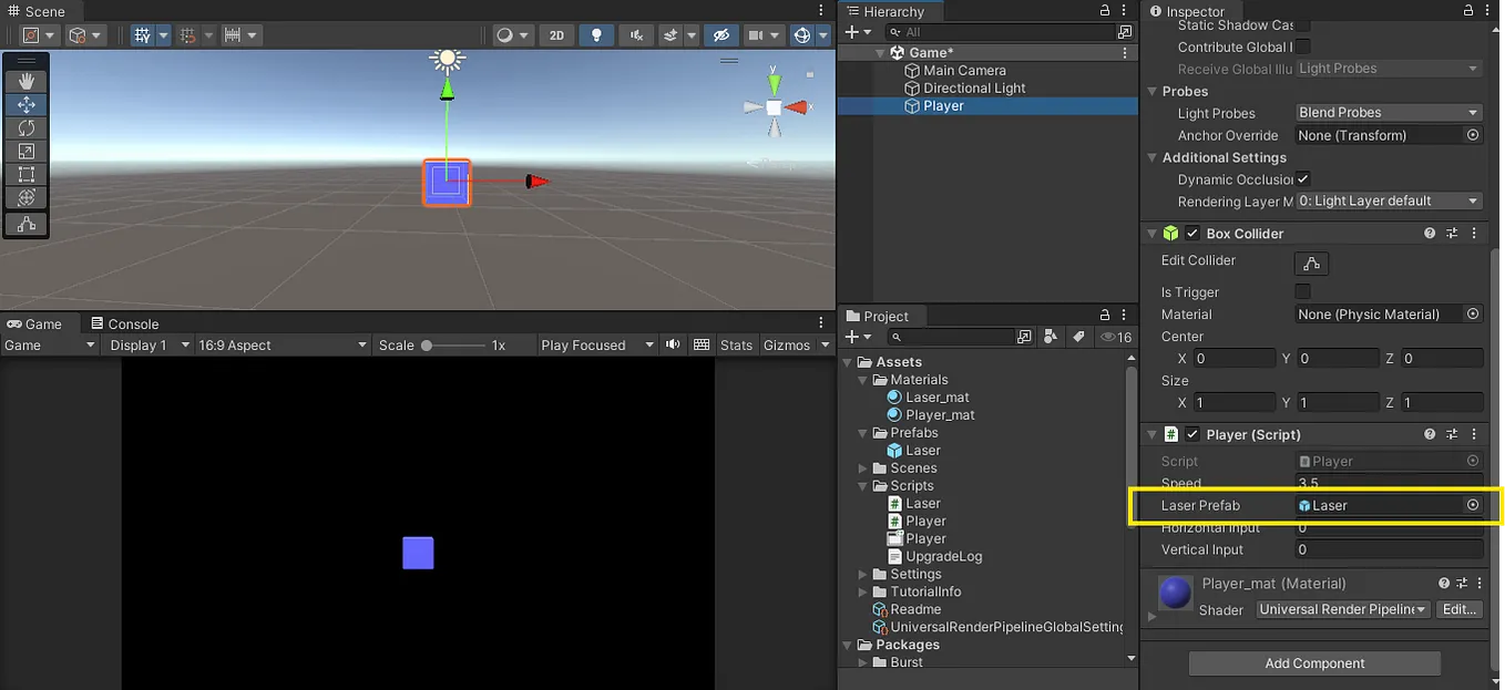 Simple Player Movement in Unity. I finally wrote my first real C# script… | by Bobby Hunter | Medium