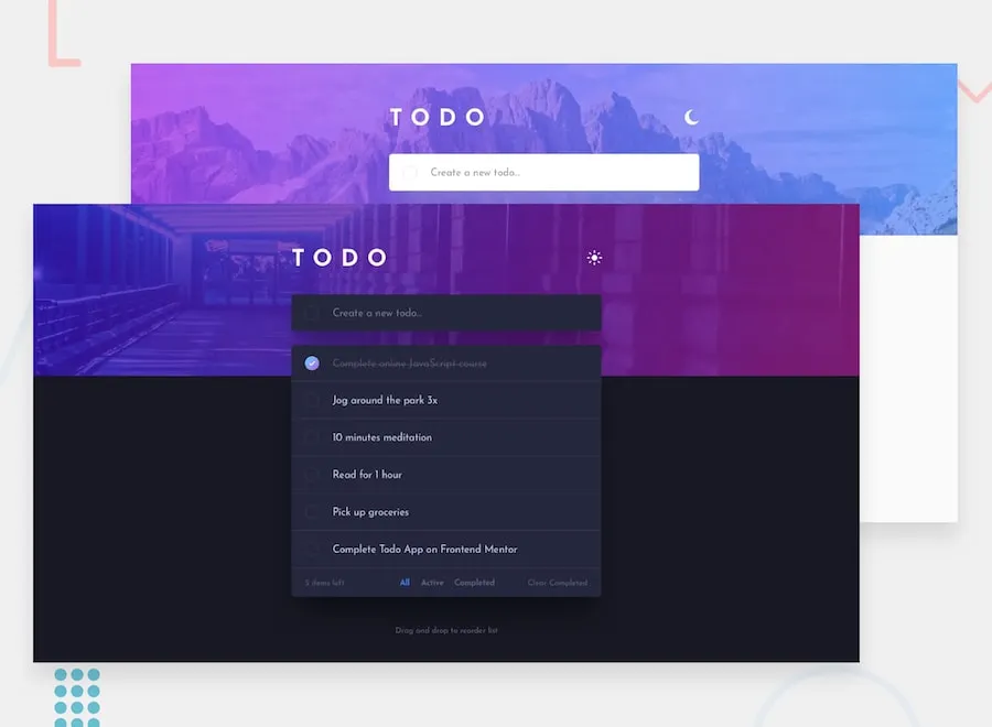 Interactive Todo App Created with Pure Vanilla JavaScript HTML/CSS Part ...