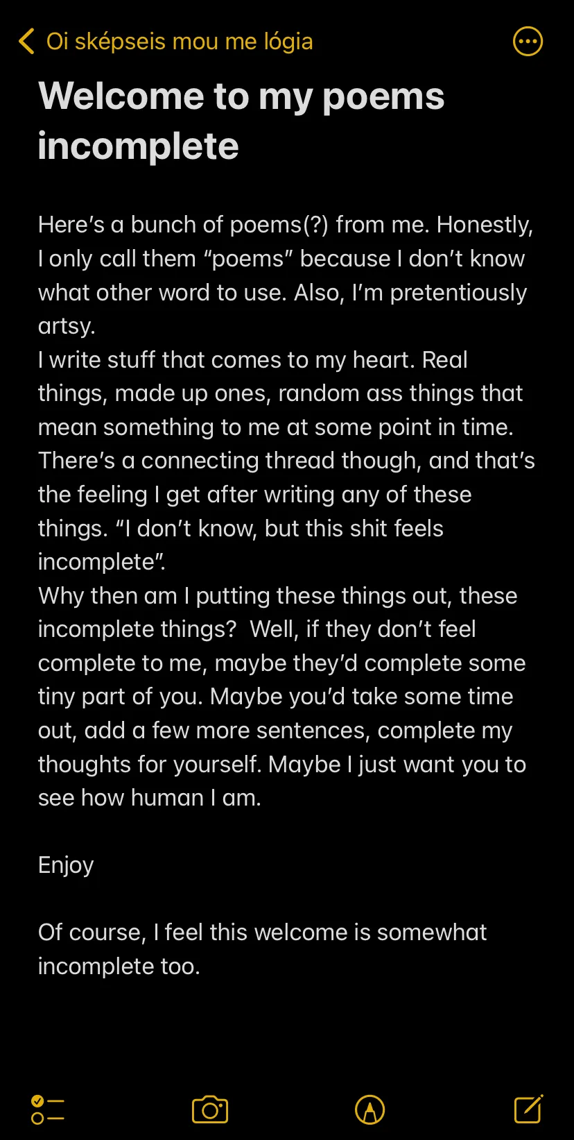 Real 🥺 - “Poems” incomplete? - Medium