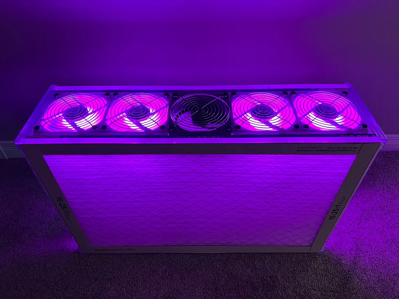 DIY PC Fan Air Purifier with Lights | by Ryan Tennant | It’s Airborne