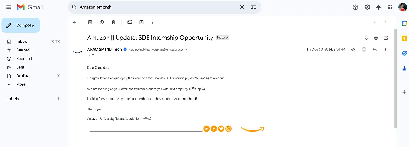 Amazon SDE Intern (6M) Interview Experience | by Prerna Mittal | Medium