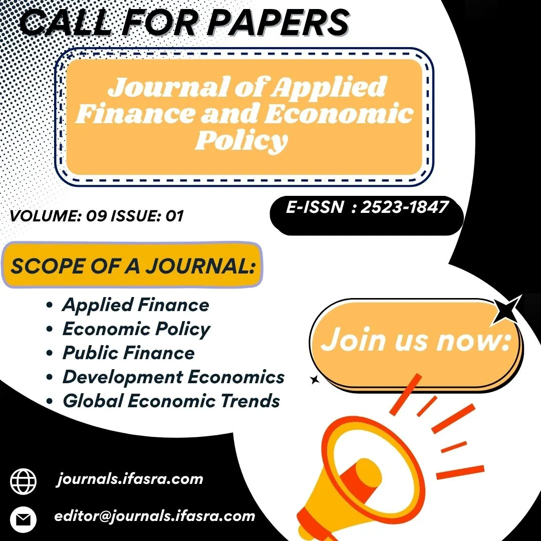 Call for Papers! The Journal of Applied Finance and Economic Policy (E ...