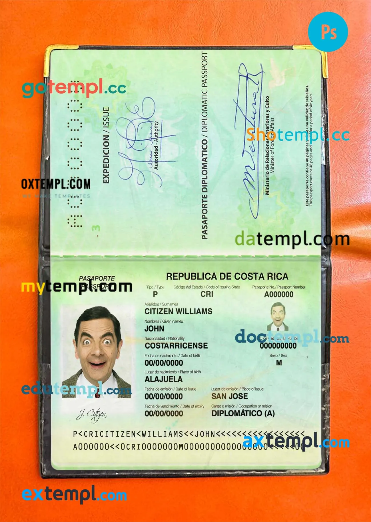 sample Bangladesh passport editable PSD files, scan and photo taken ...