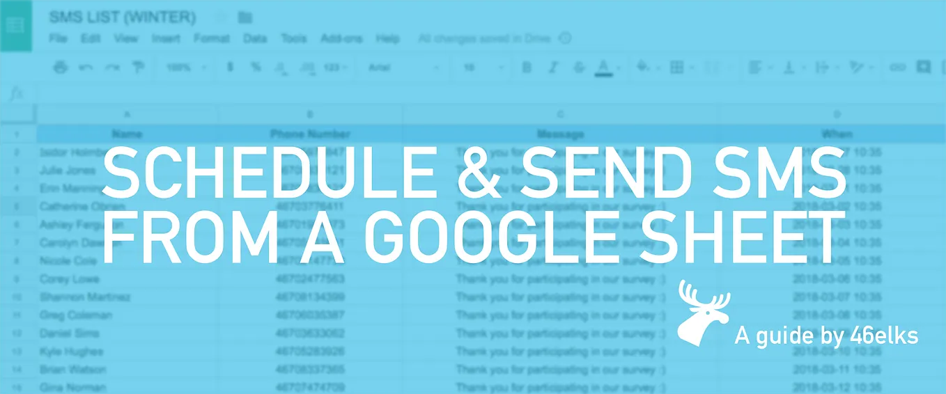 Forwarding Incoming SMS to Google Sheets | by 46elks | 46 thoughts | Medium