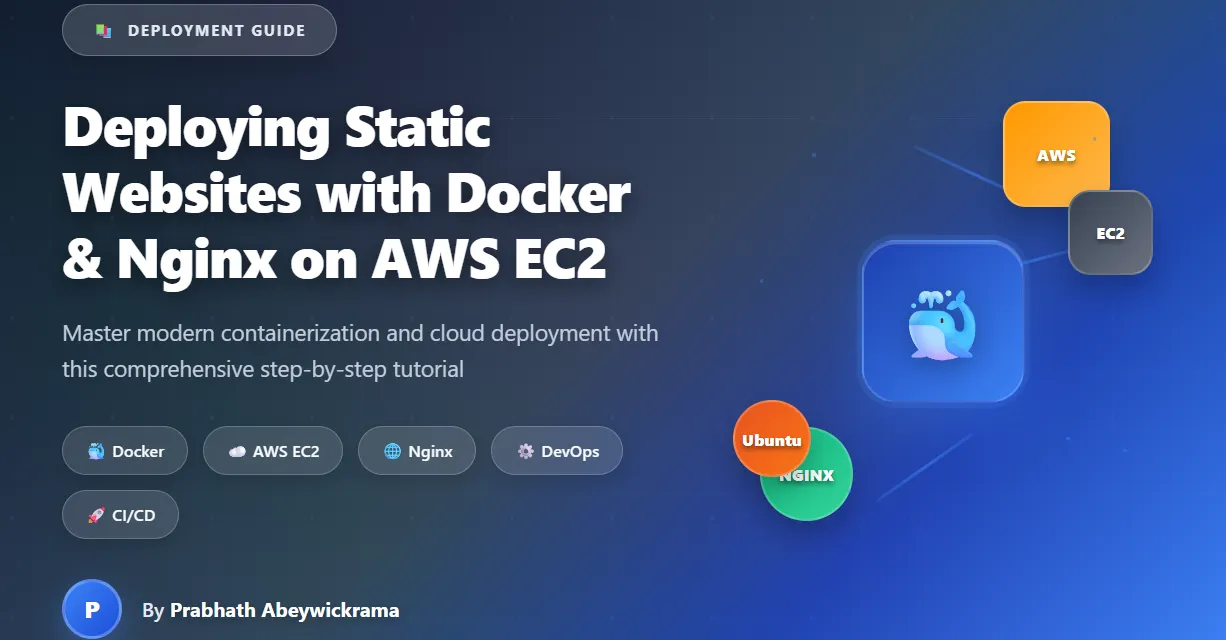 How to Install Docker & Docker-Compose on AWS EC2 Ubuntu (Beginner-Friendly Guide) | by Prabhath ...