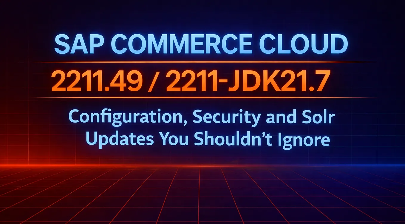 SAP Commerce Cloud 2211-jdk21: Framework Update and the Next Chapter of ...