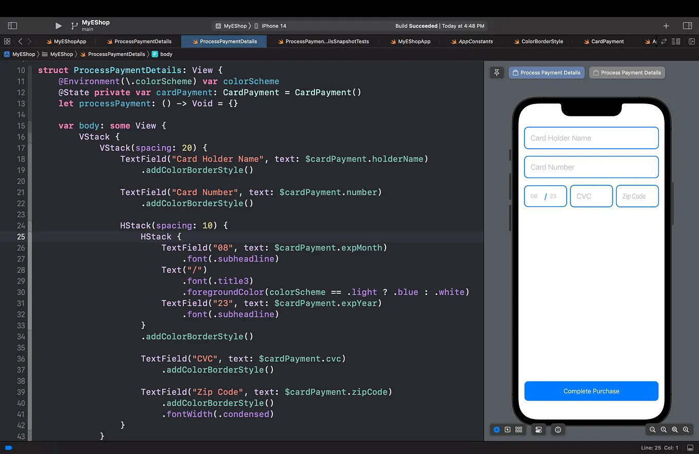 SwiftUI: Creating a Card Payment Process View | by Aeiosdev | Medium