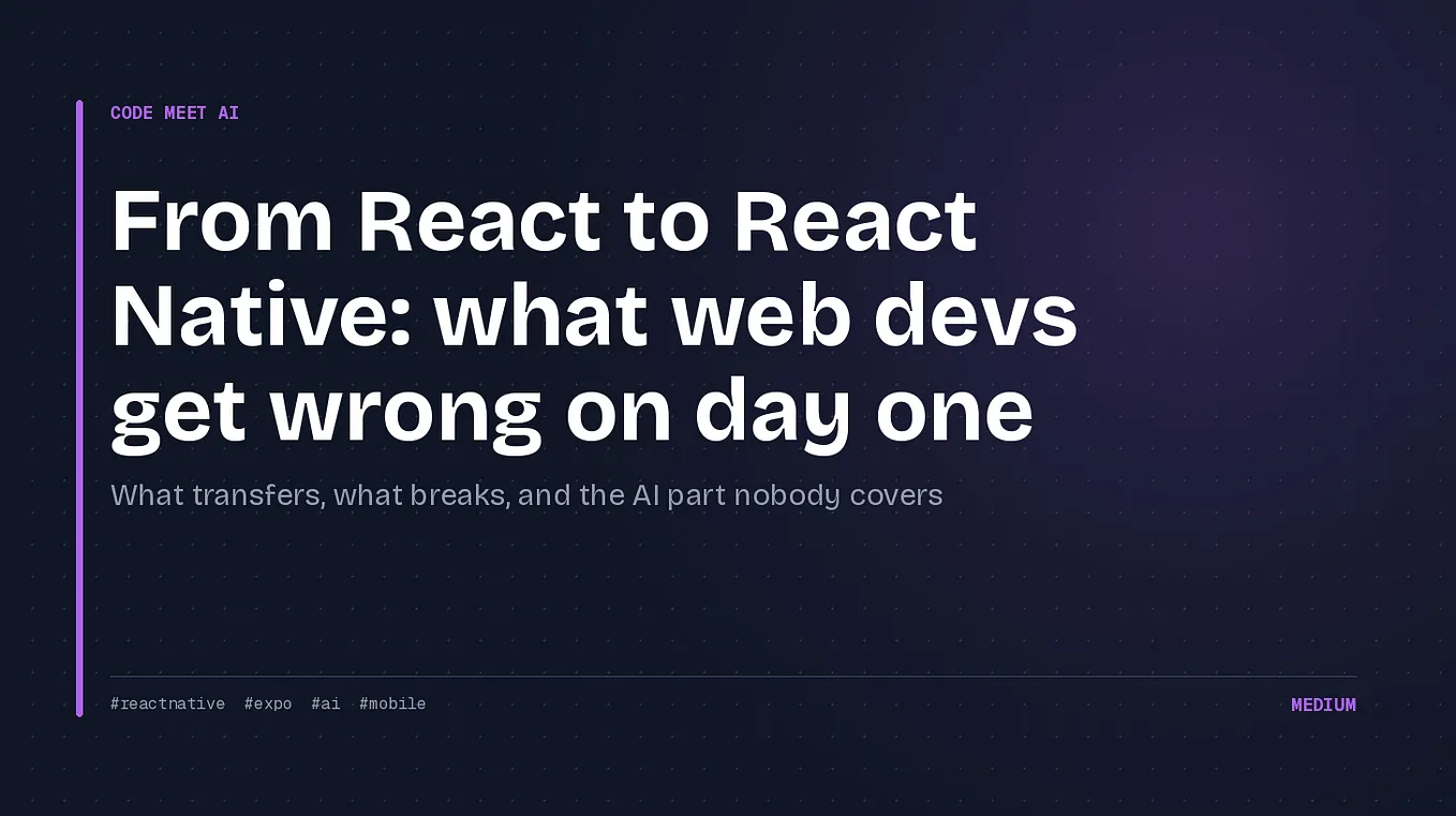 React.js vs React Native — What’s the Difference? | by Pushan ...