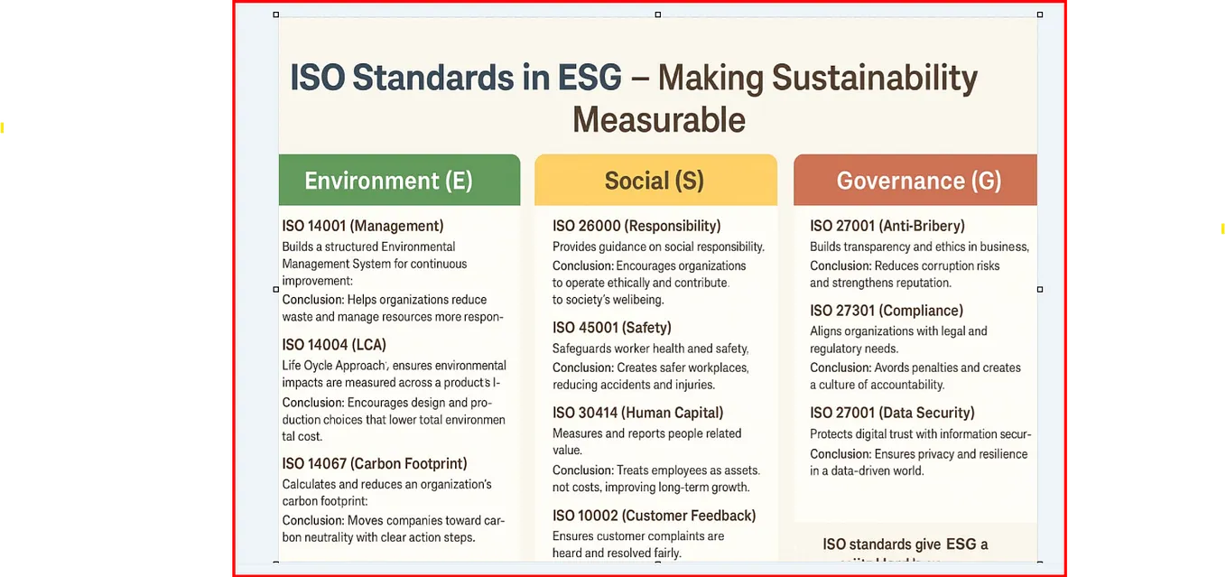 ISO Standards in ESG – Making Sustainability Measurable. - Narendrasinh ...