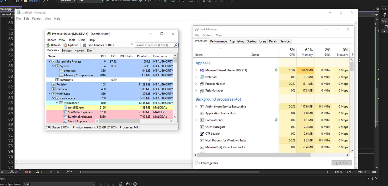 My Own VirtualAlloc Implementation using Module Stomping Technique | by S12 - 0x12Dark ...