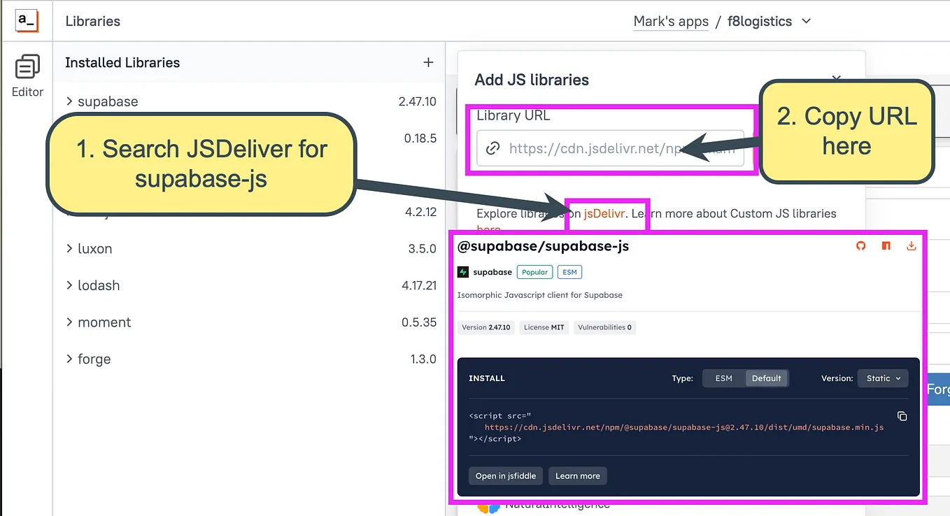 Supabase + Appsmith (Part 1): Base Setup | by Mark Woollen | Medium