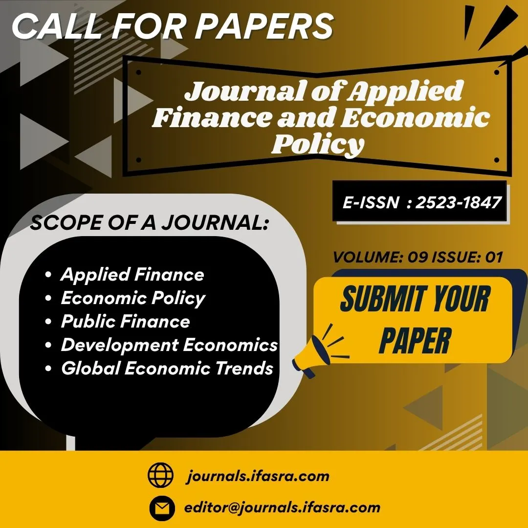 Call for Papers Journal of Applied Finance and Economic Policy Volume ...
