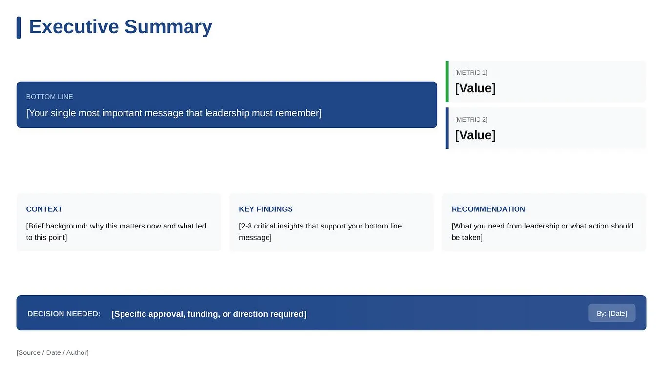 OKR Update Presentation Template: Get Leadership Decisions in 10 ...