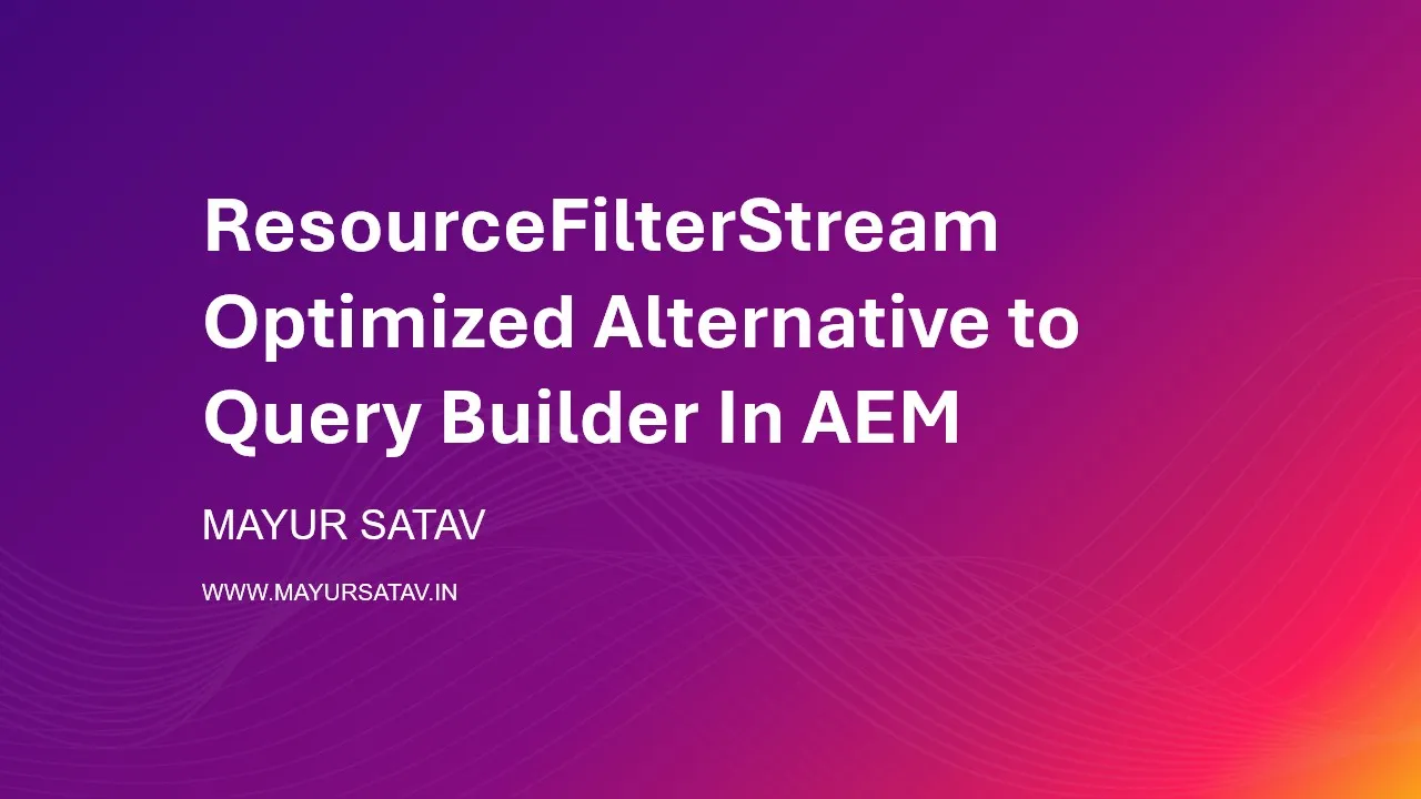 Query Builder Api Sql2 And Alternatives Usage In Aem By Jeetendrakumar