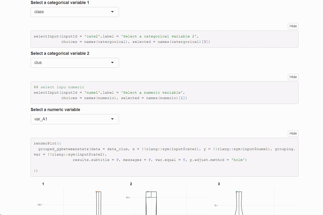 Interactive R Markdown for the analysis of correlations among products ...