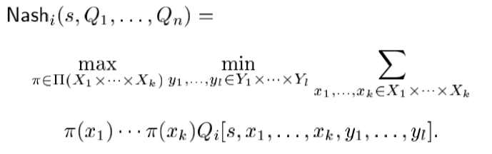 Nash Equilibrium Equation