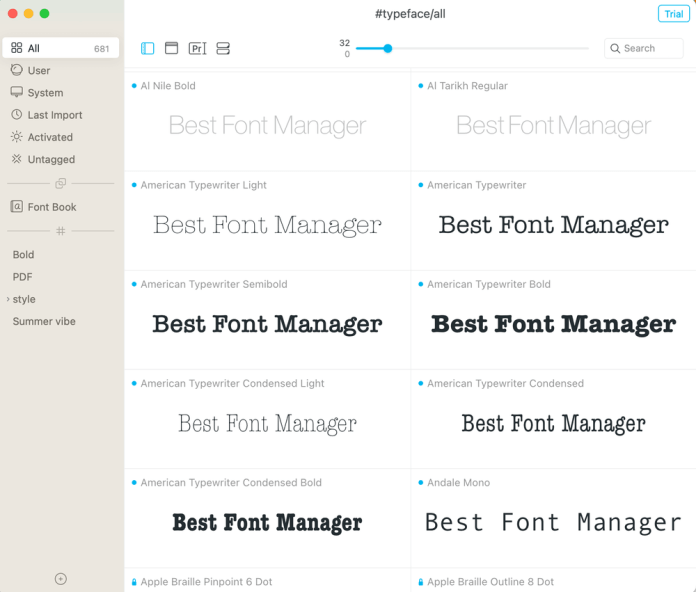 Mac Font Manager