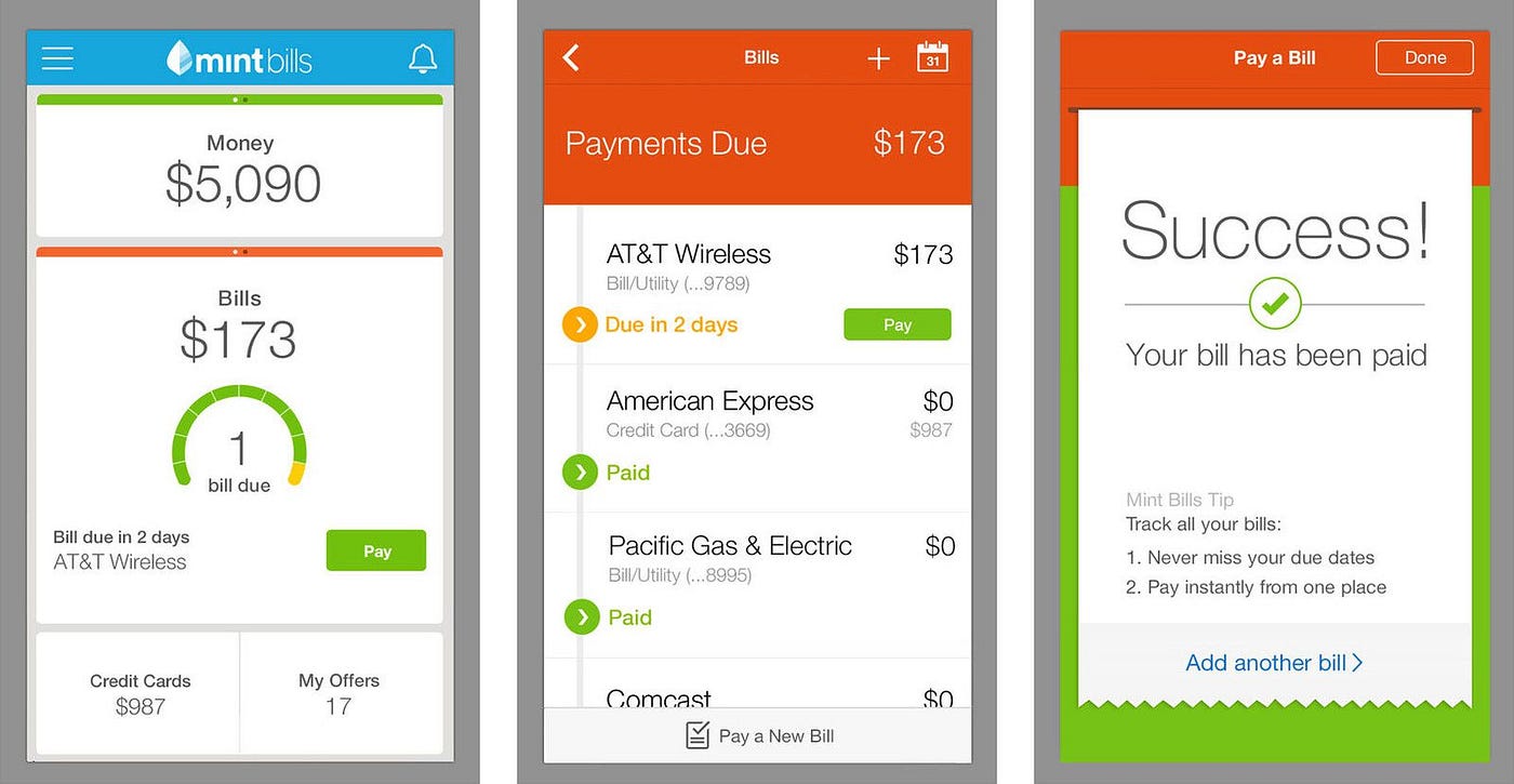 Mint Bills App