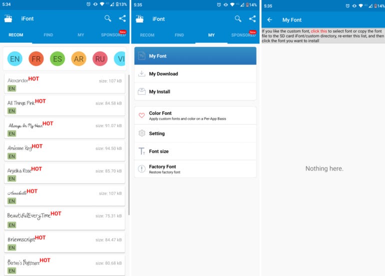 Android Fonts