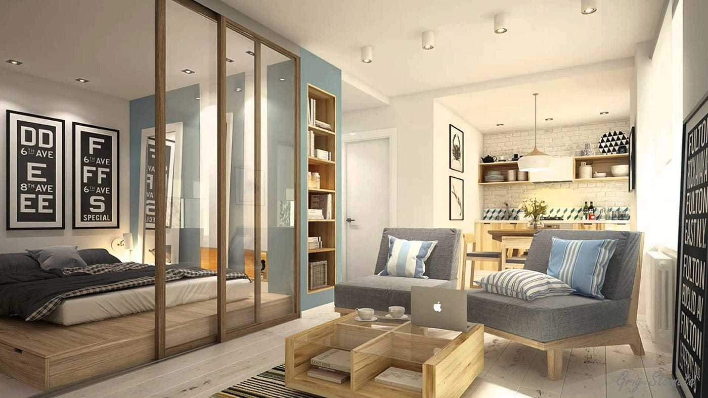 Girly Studio Apartment Design Ideas
