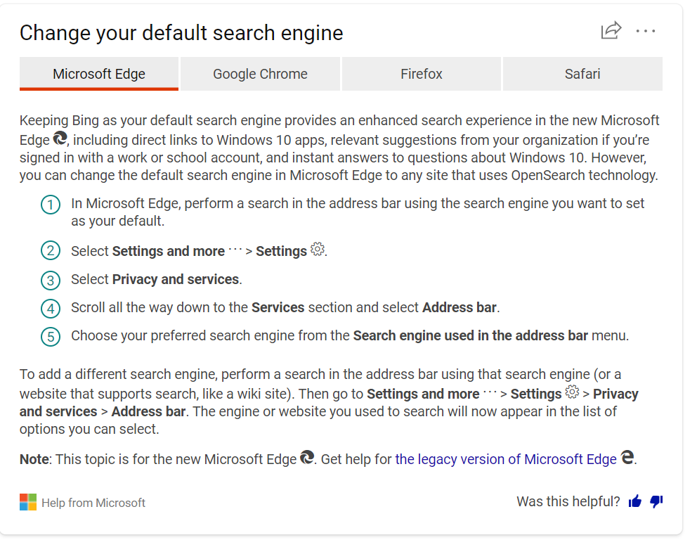 How To Change Your Default Search Engine In Microsoft Edge How To