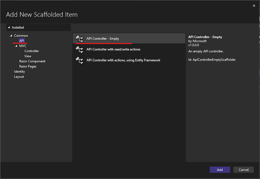 Install Entity Framework Core With Empty Template In Asp 4997