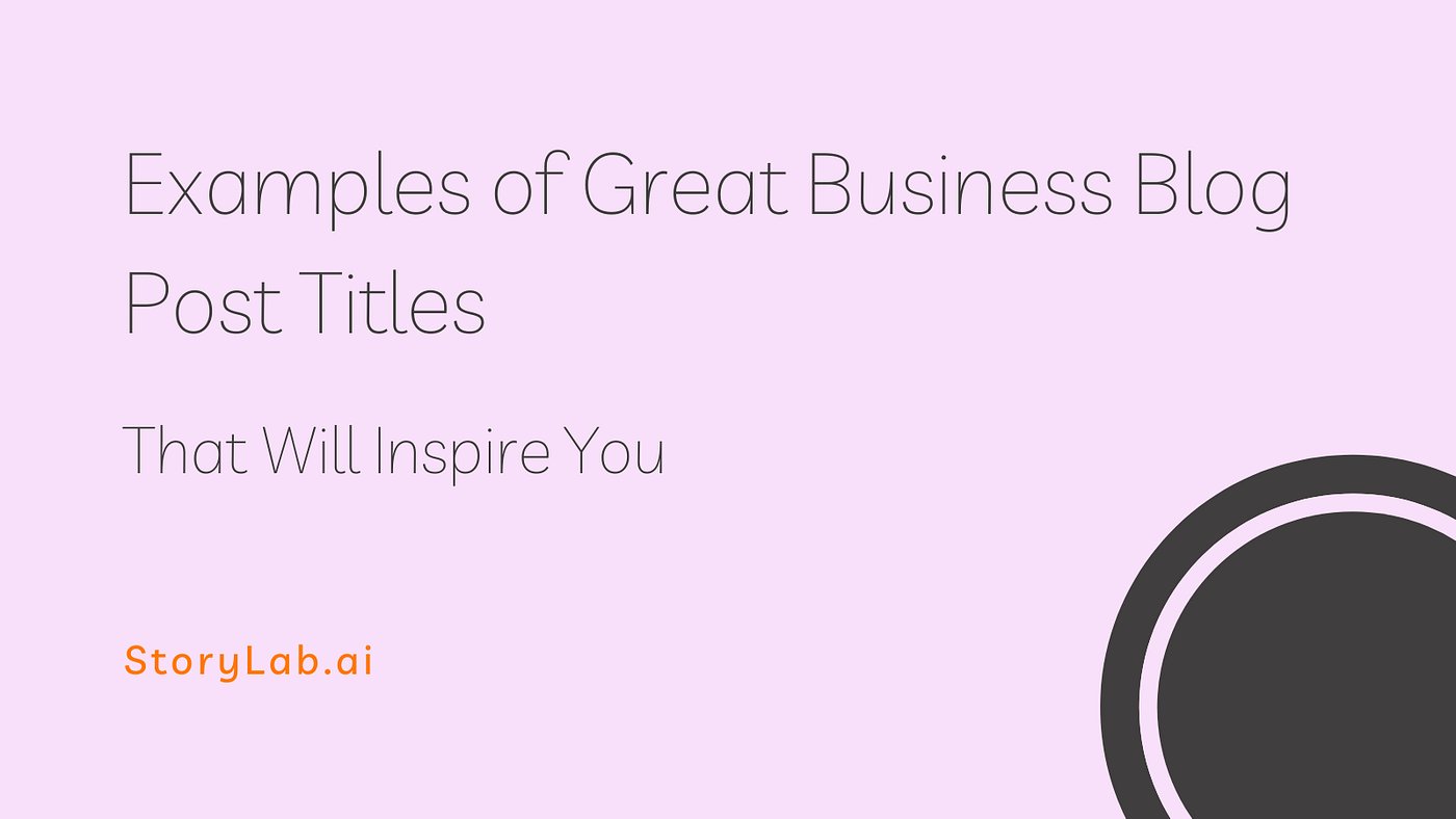 Great Titles For Inspiration