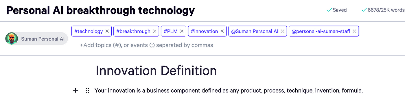 How To Create an AI Version of Yourself with Your Personal AI - Product Docs