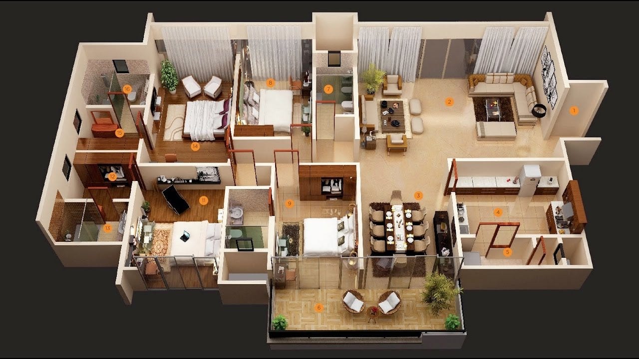 Simple 4 Bedroom Plans Small House