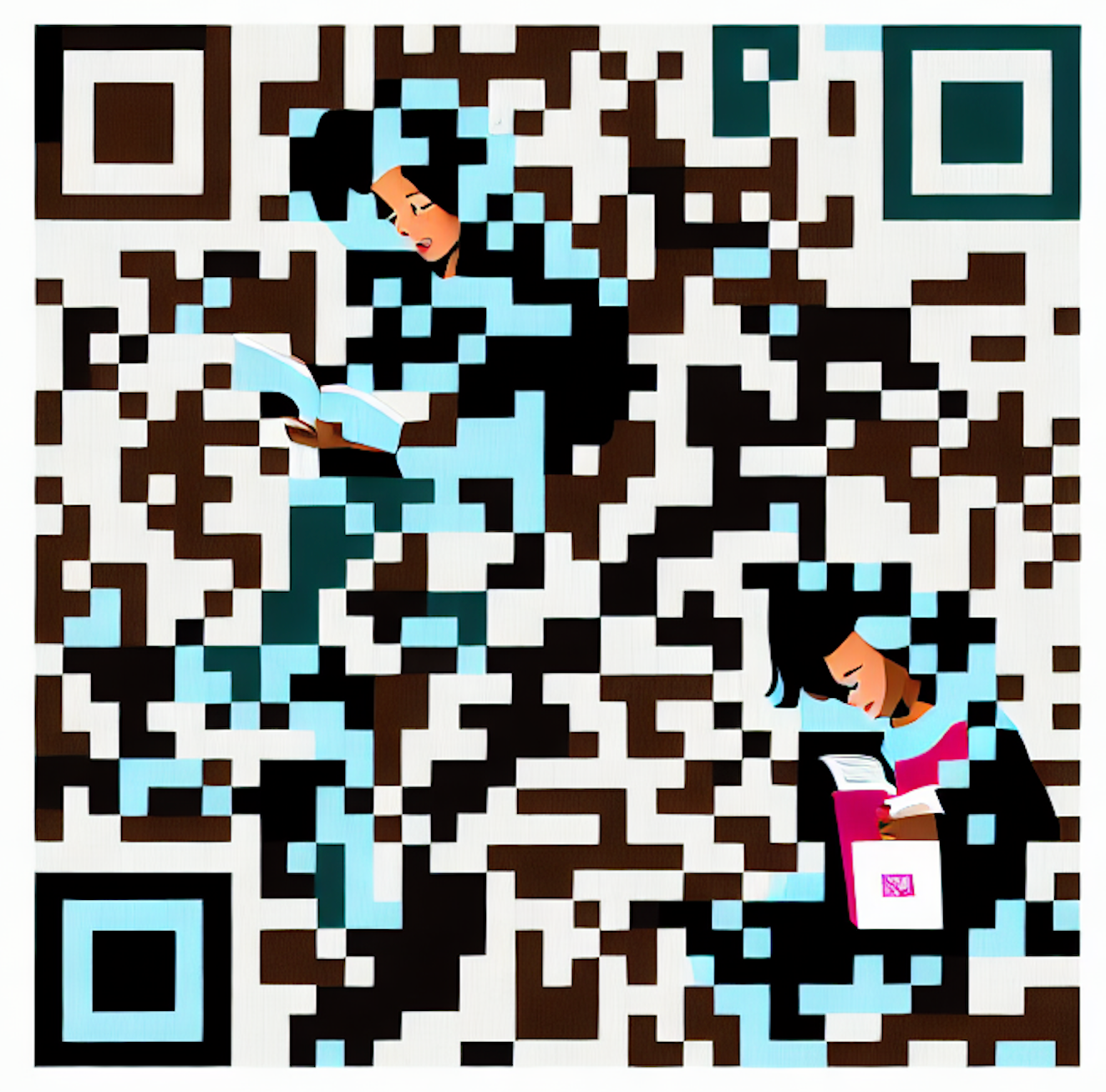 Qr Code Art By Jess3 Code Art Coding Qr Code Ginabastone | TexLibris