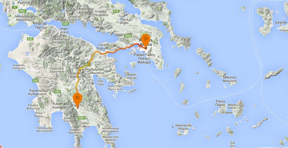 Pheidippides Route