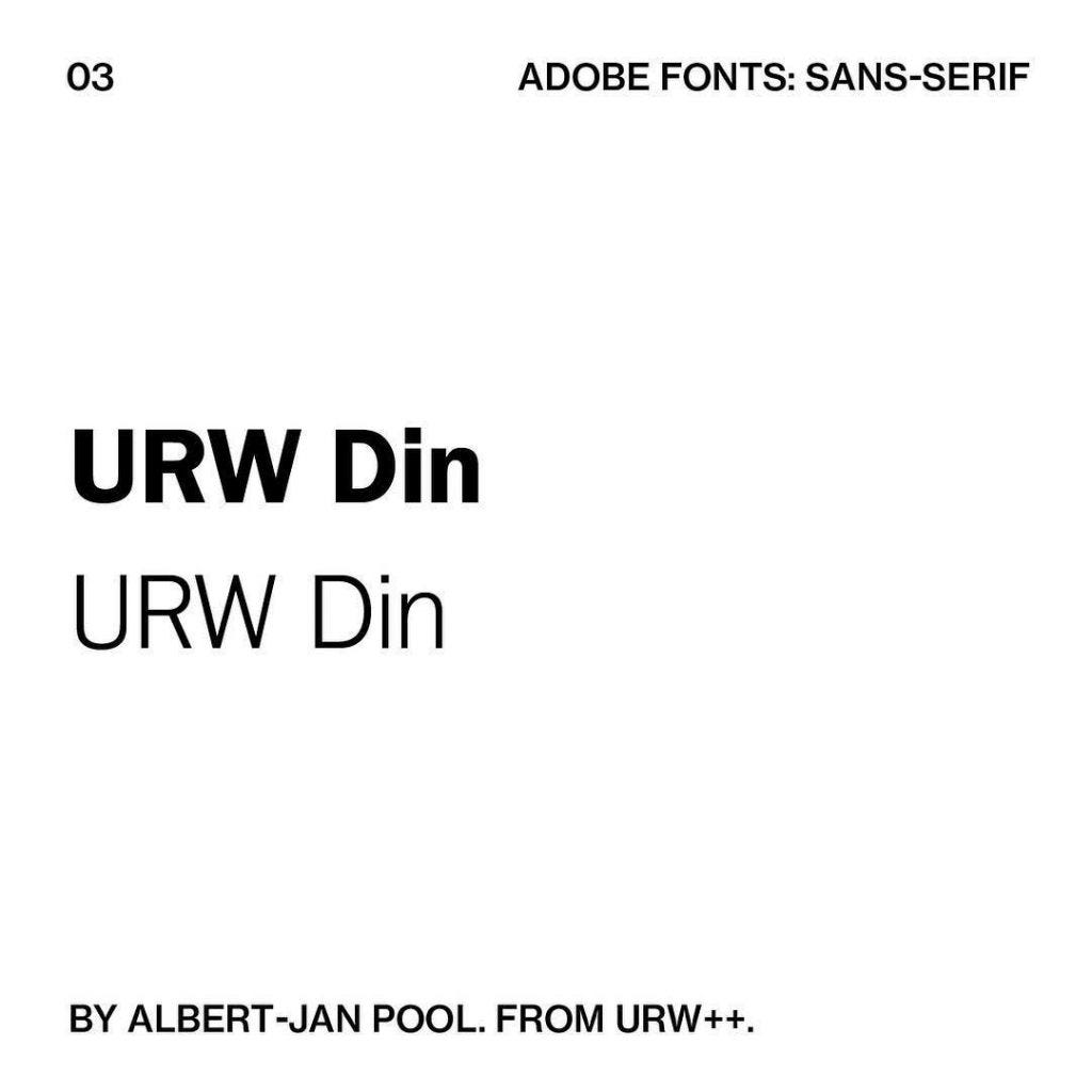 Popular Sans Serif Fonts