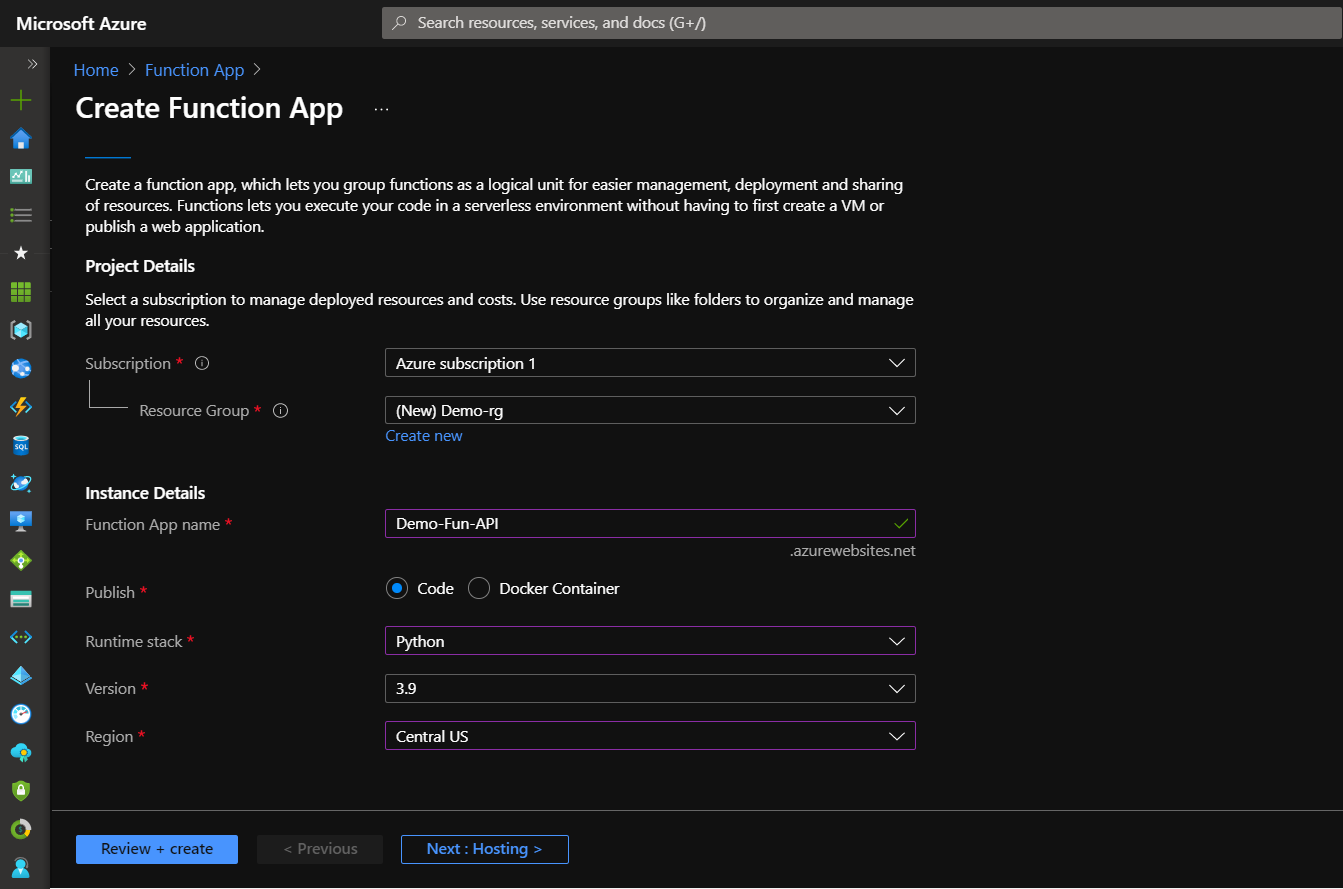 Azure Functions Deploy A Python App Through Visual Studio
