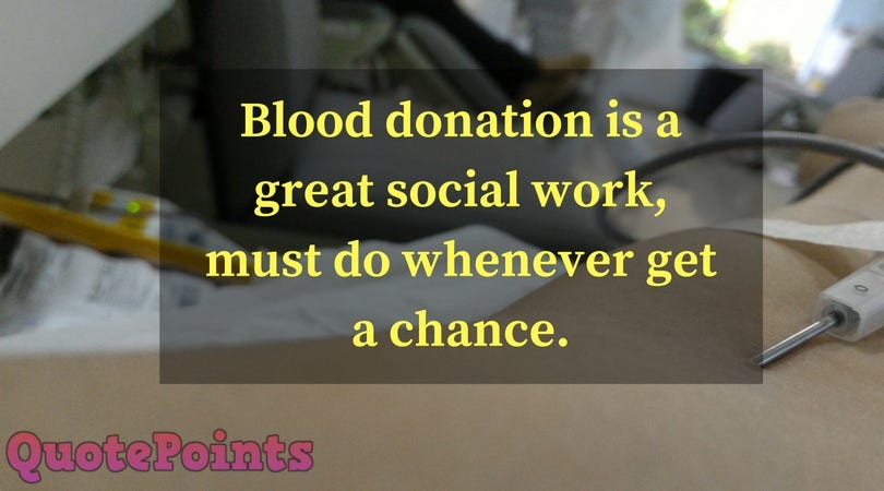 Blood Donation Quotes In English