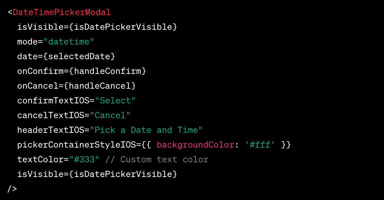React Native Datetime Picker Datetime Picker Selector In React Native