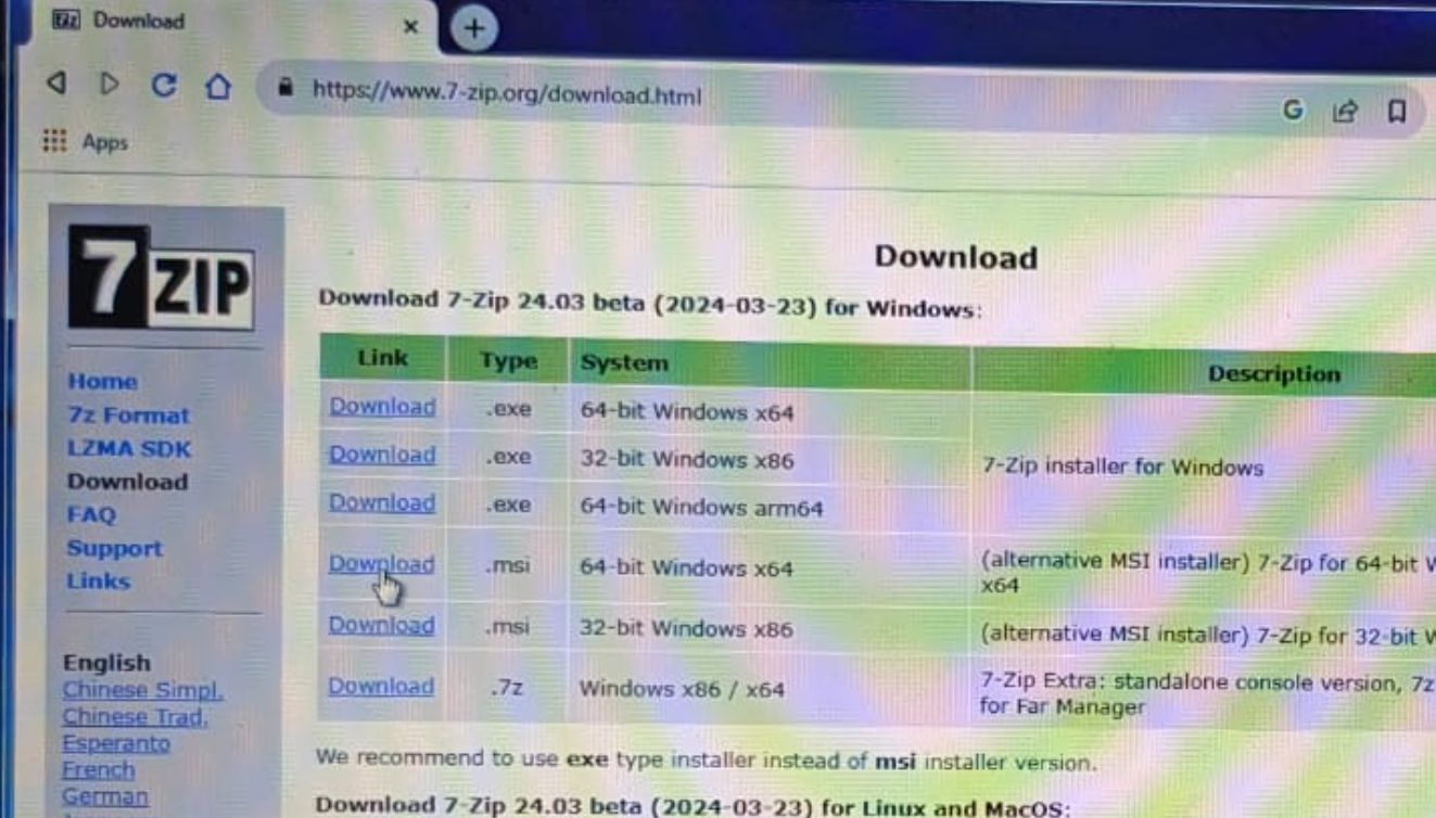 Contexte De Windows 7