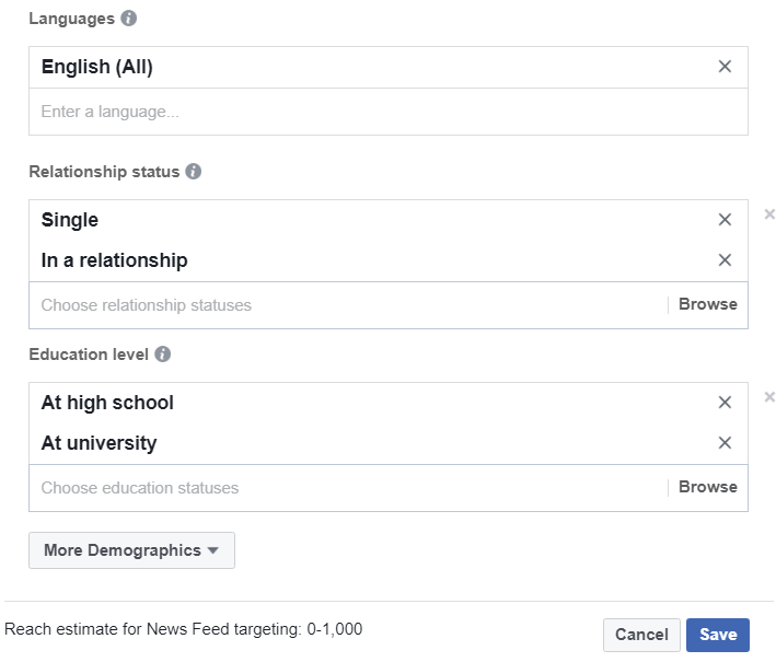 Blank Facebook News Feed