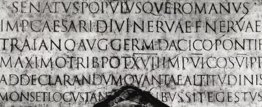 Ancient Roman Writing Font