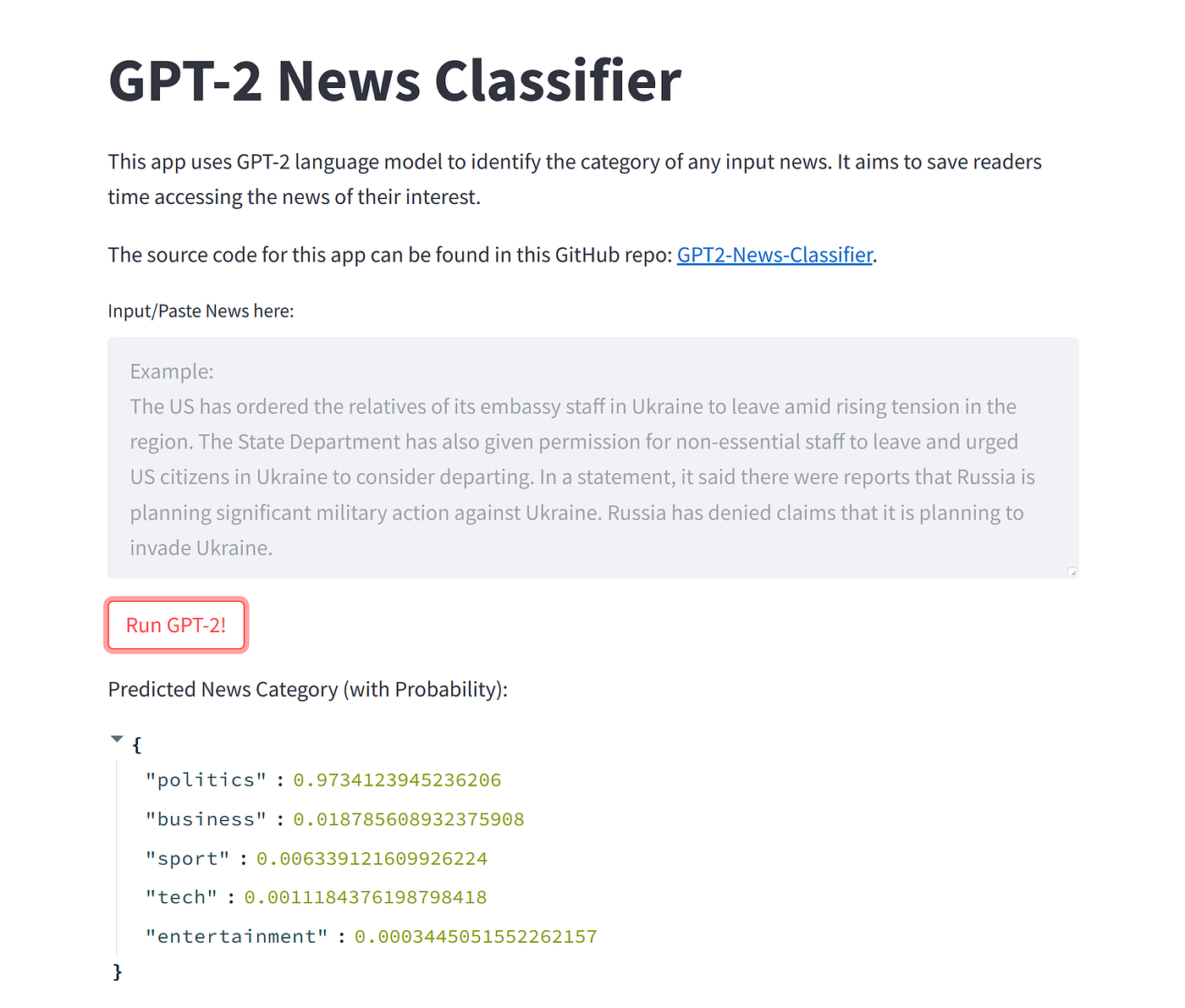 Text Generation Using GPT-2