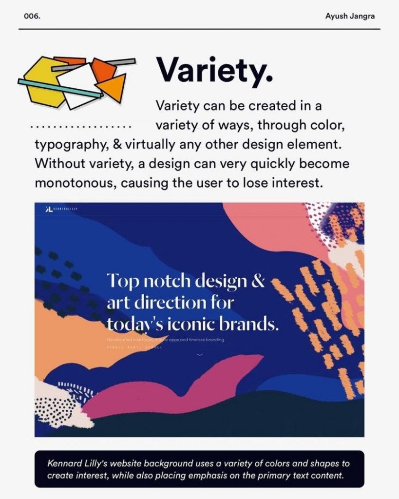 Variety Design Principle