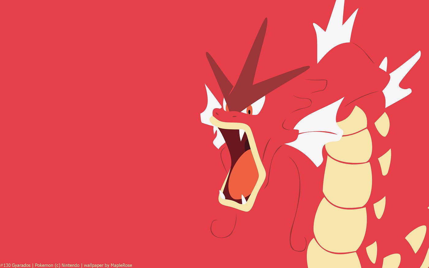 Red Gyarados Japanese Wallpaper